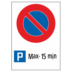 Interdiction de parquer avec texte